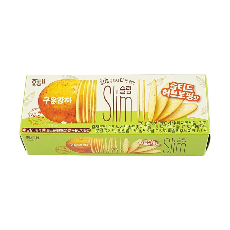Haitai Baked Slim Potato Chips, Herb Salt From Korea | Try The World